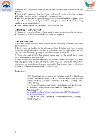 Infection control policy o6u | PDF