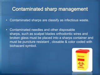 Dental infection control post treatment last | PPTX