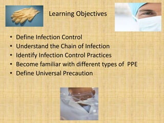 Infection control presentation | PPTX