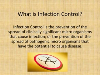 Infection control presentation | PPTX