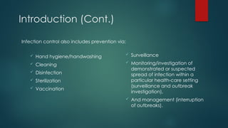 infection control and prevention in health | PPTX