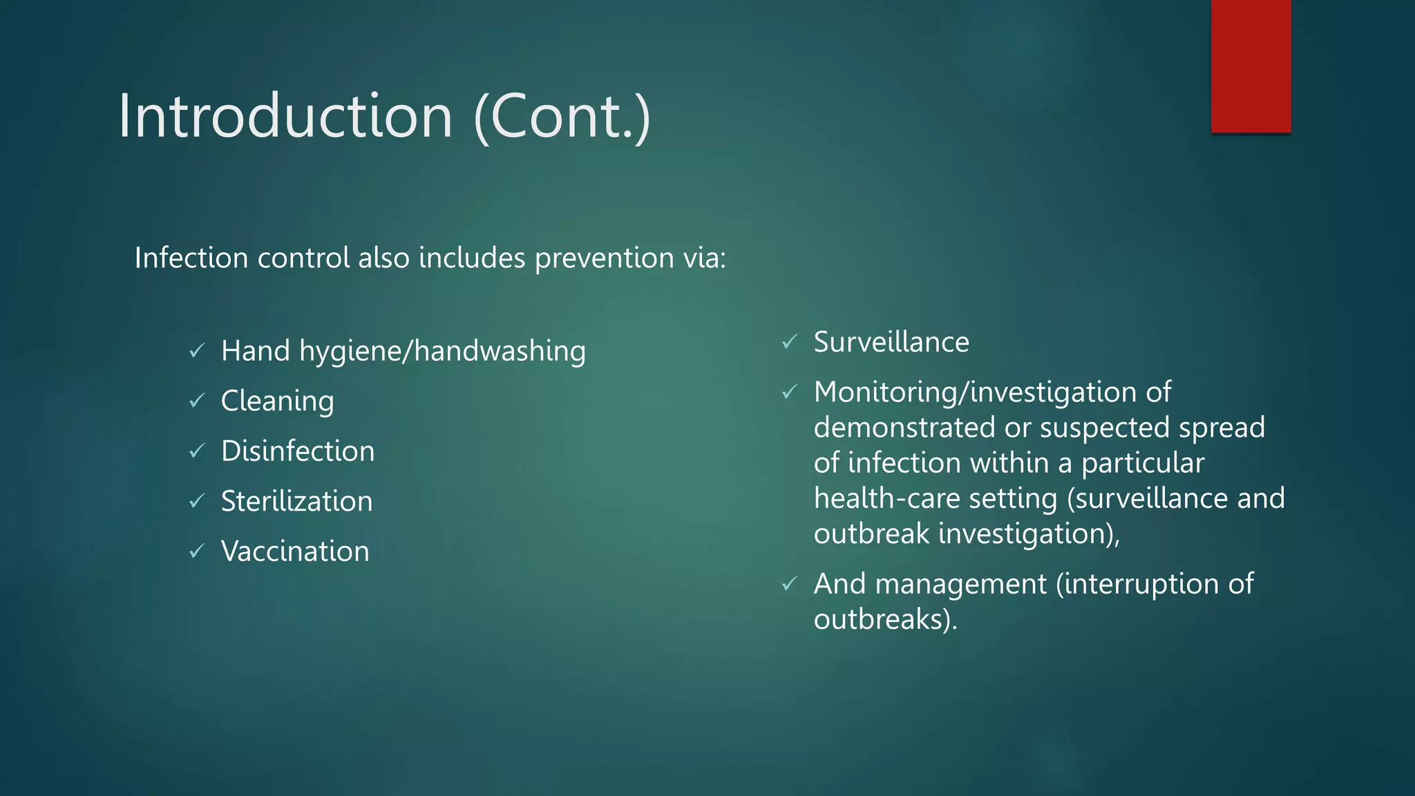 Infection Control & Prevention | PPTX
