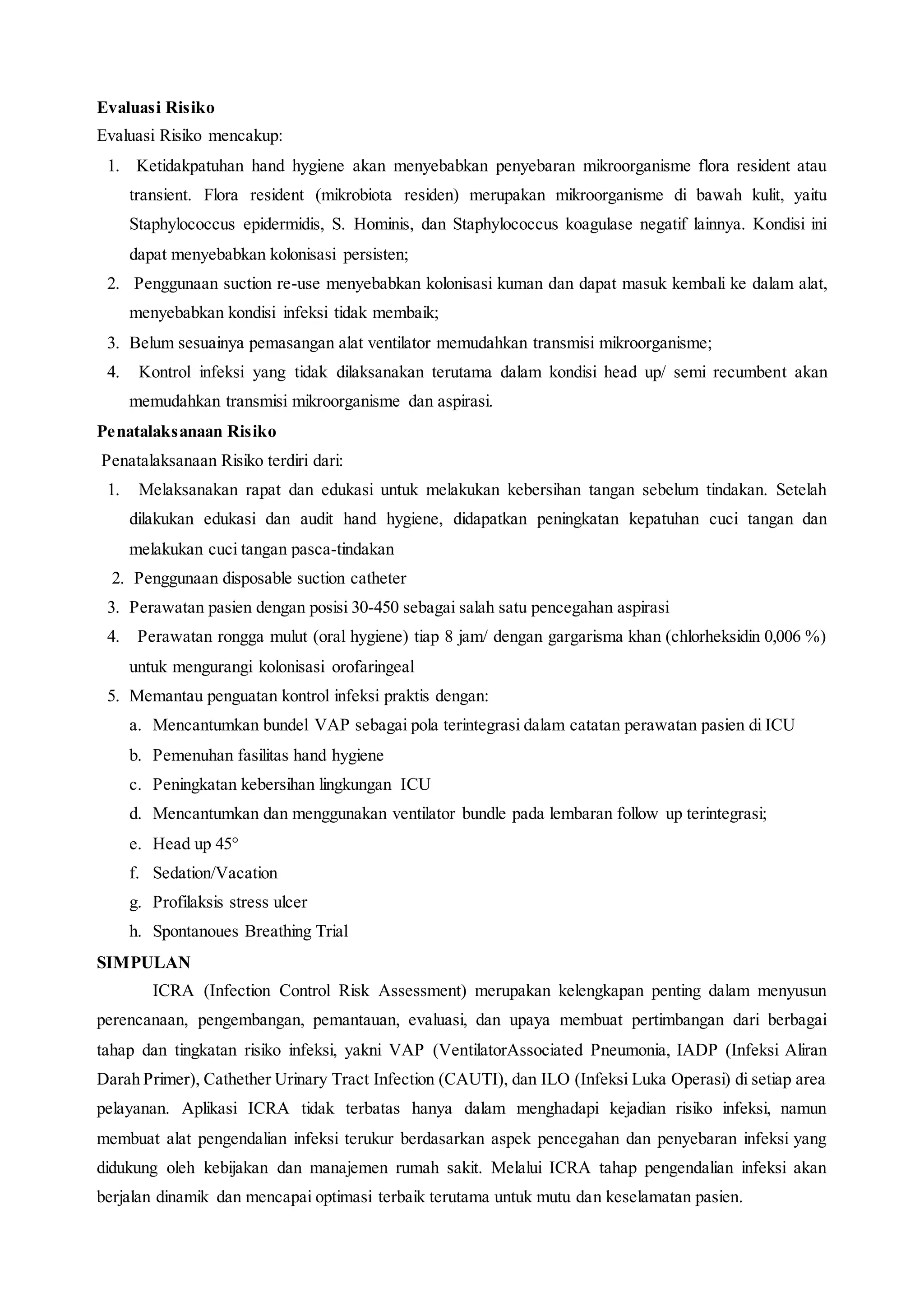 Infection control risk assessment | DOCX