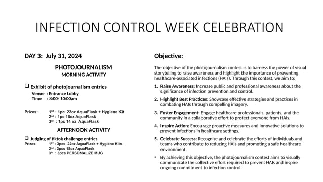 INFECTION CONTROL WEEK CELEBRATION .pptx | Infectious Diseases ...