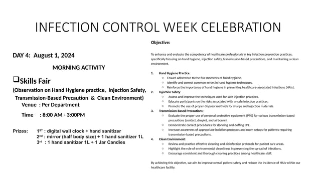 INFECTION CONTROL WEEK CELEBRATION .pptx | Infectious Diseases ...