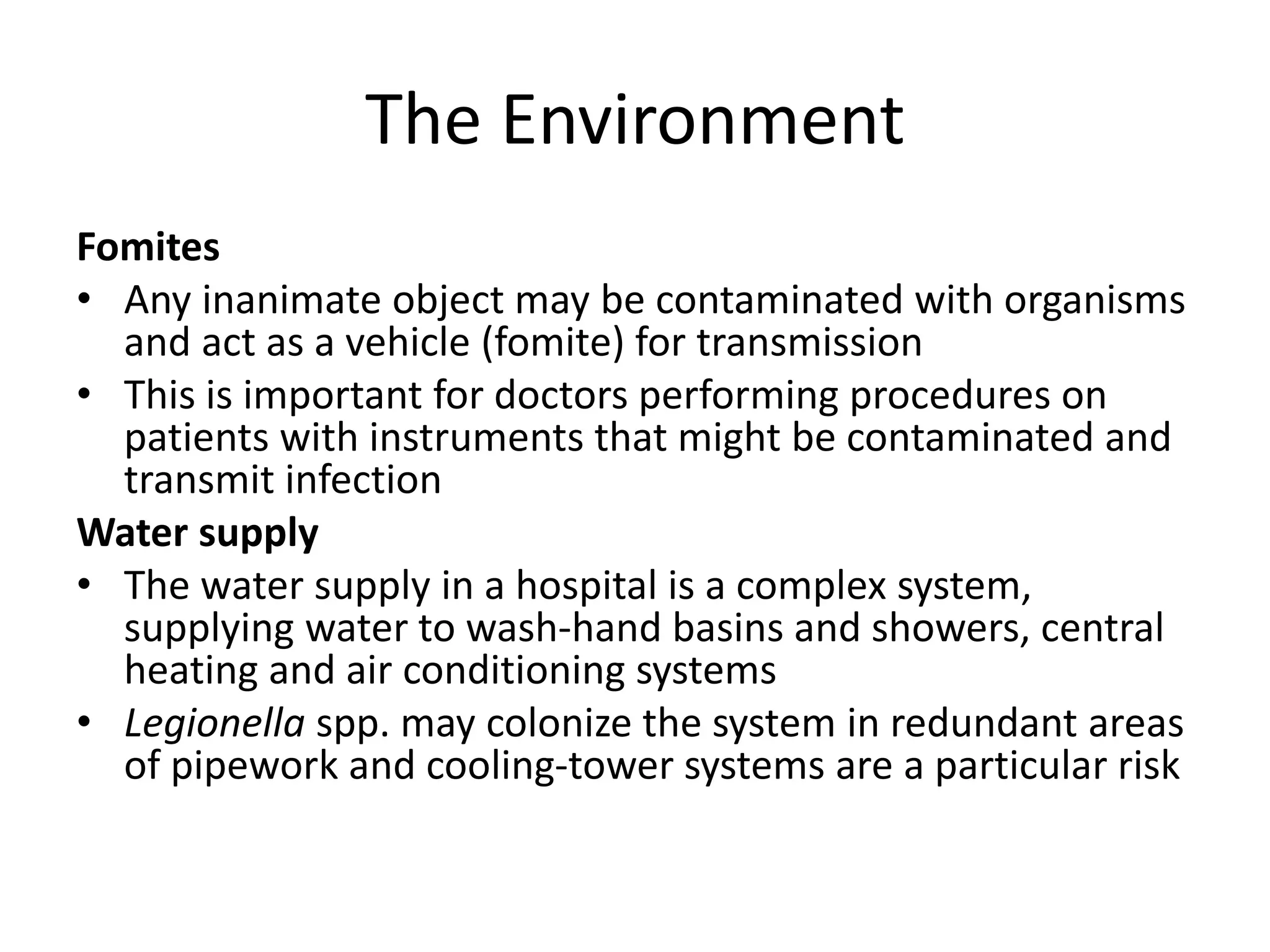 Infection in hospital environment | PPTX