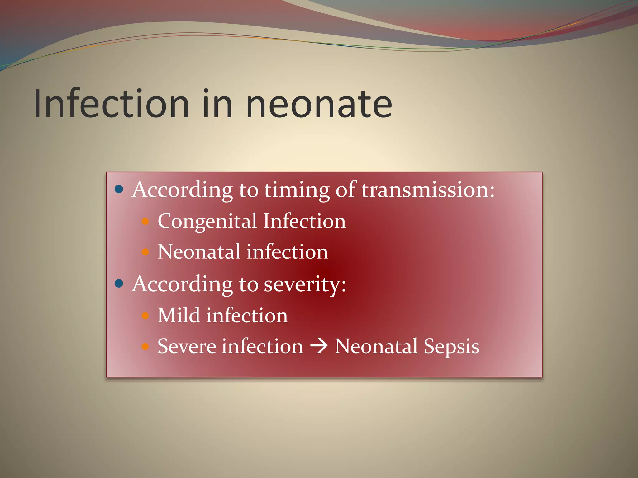 Infection in neonate | PPTX