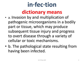 INFECTIOUS DISEASES AETIOLOGY PATHOGENESIS & CONSEQUENCES | PPTX