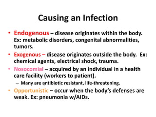 INFECTIOUS DISEASES AETIOLOGY PATHOGENESIS & CONSEQUENCES | PPTX