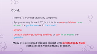 Infection of male reproductive system | PPTX