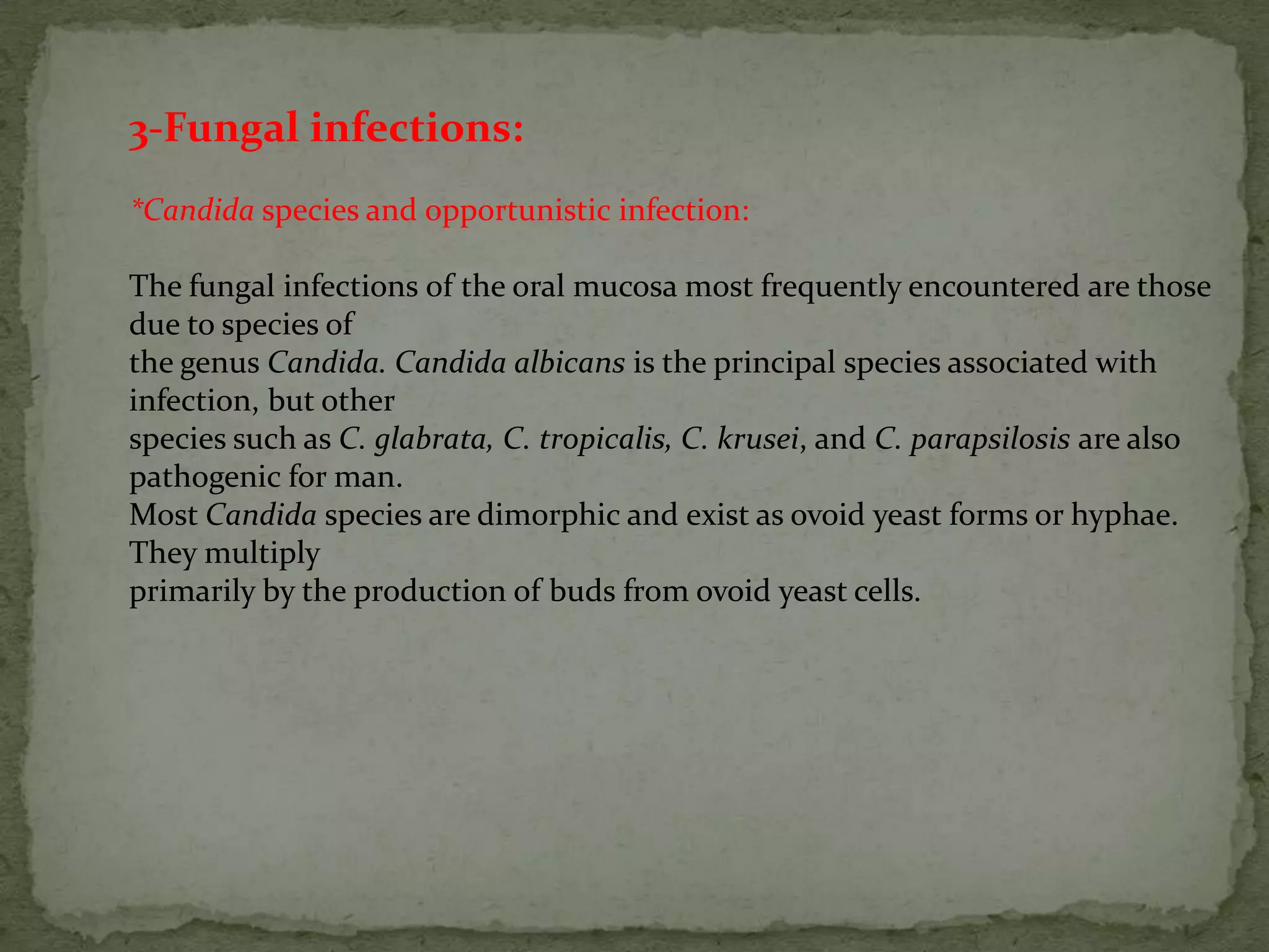 Infection of oral mucosa | PPTX