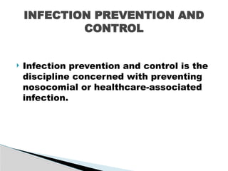 infection control and prevention presentation | PPTX