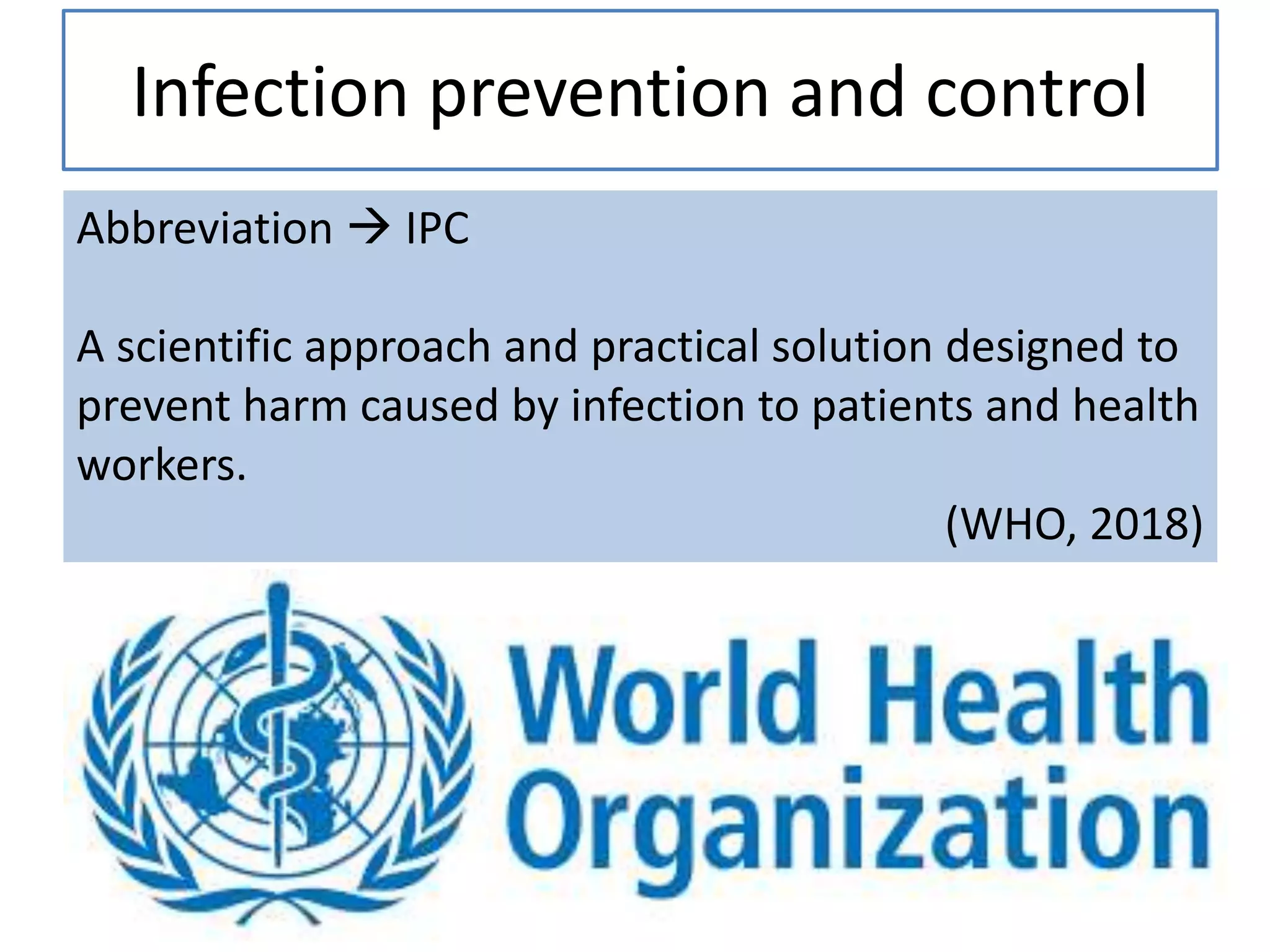 Infection prevention and control | PPTX