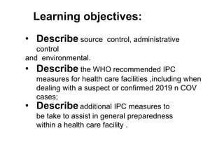 Infection prevention and control (ipc) | PPTX