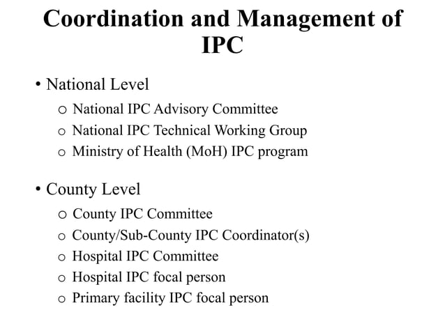 Infection Prevention and Control (IPC).ppt | Infectious Diseases ...