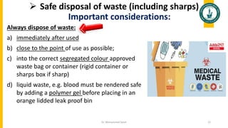 Infection prevention and control (IPC) Lec 3.pptx | First Aid | Injuries