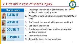 Infection prevention and control (IPC) Lec 3.pptx | First Aid | Injuries