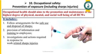Infection prevention and control (IPC) Lec 3.pptx | First Aid | Injuries