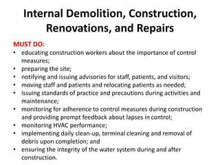 Infection Prevention & Control During Constructions and Renovation | PDF