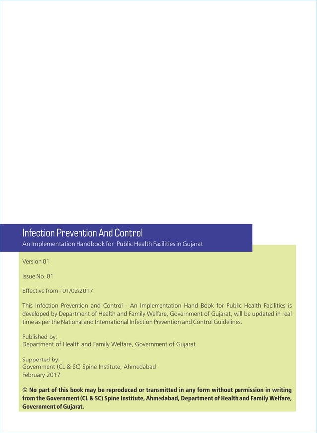 Infection Prevention & Control Guideline - Engligh | PDF | Infectious ...