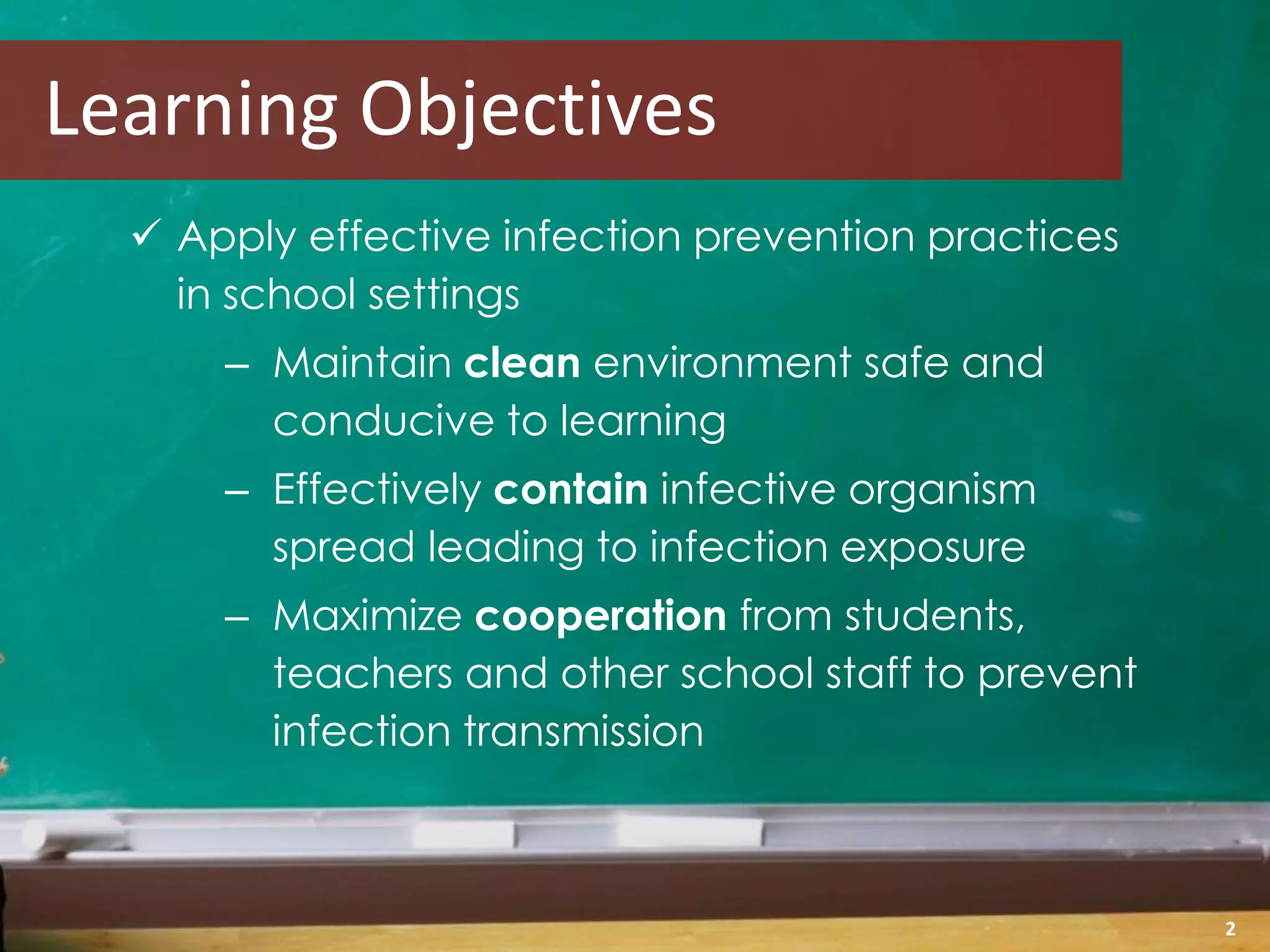 Infection Prevention and Control in Schools | PDF