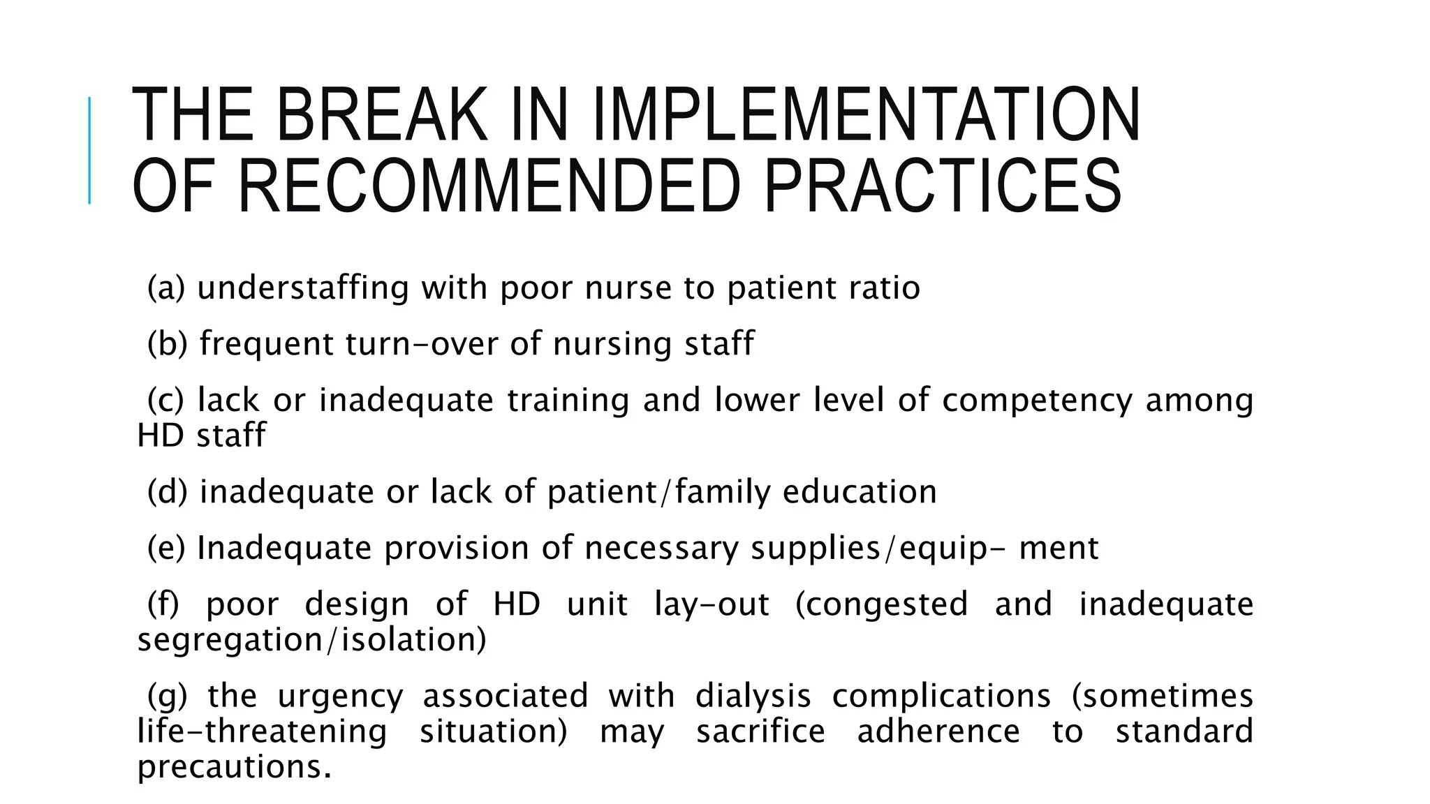Infection Prevention in Hemodialysis unit | PPTX