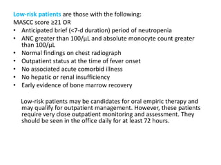 Febrile neutropenia - Infections in cancer patients | PPTX