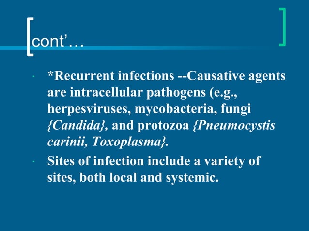 Infections in immunocompromised patients | PPTX