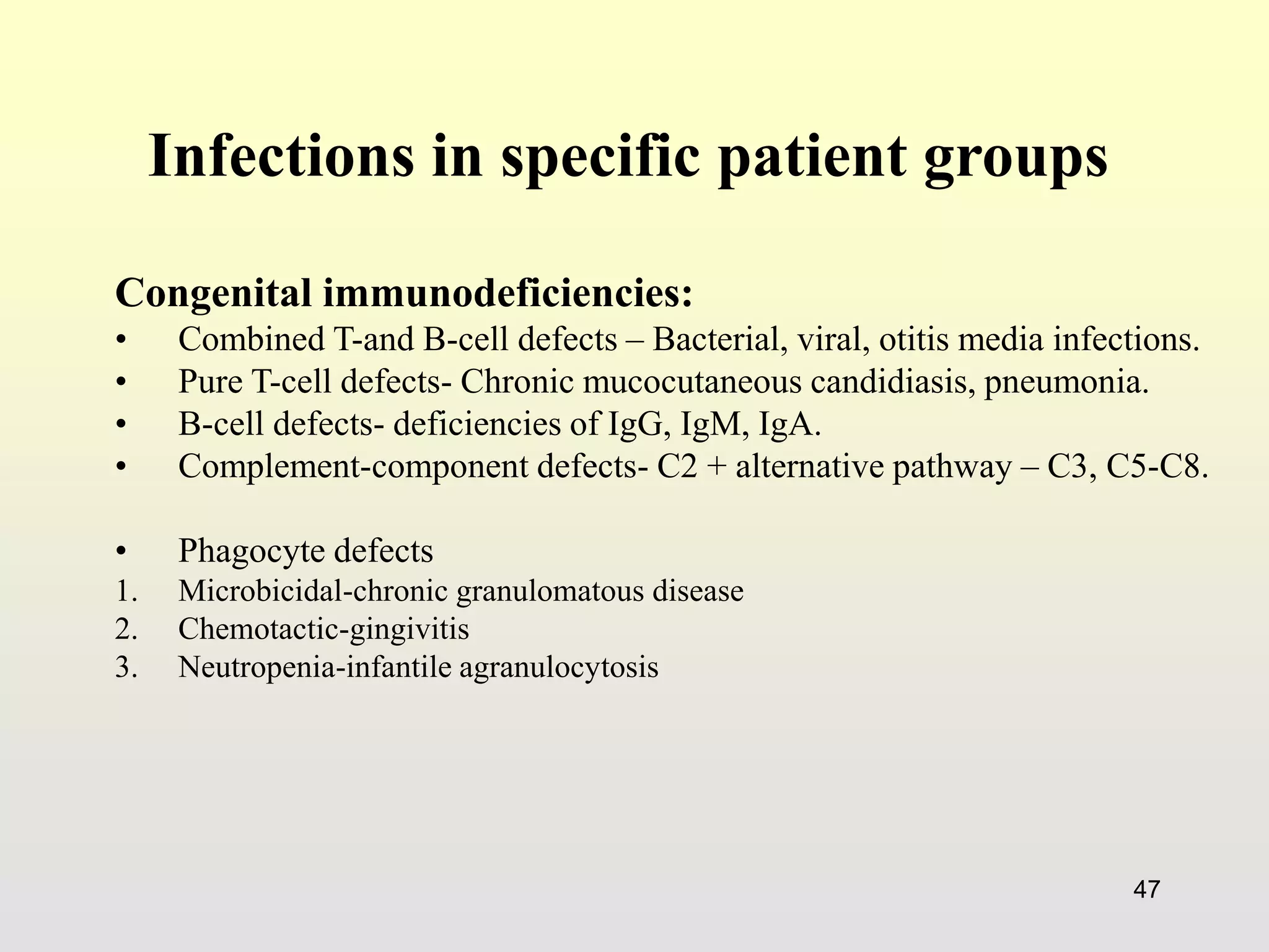 Infections in immunocompromised patients | PPT