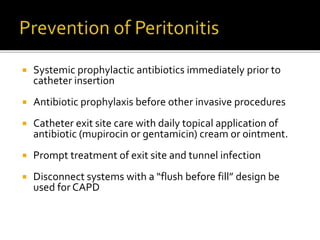 Infections in peritonial dialysis | PPTX