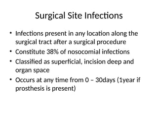 infections in surgery, Surgical site infection | PPTX