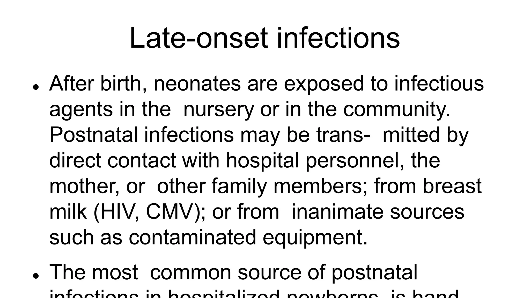Infections of neonatal infant | PPT