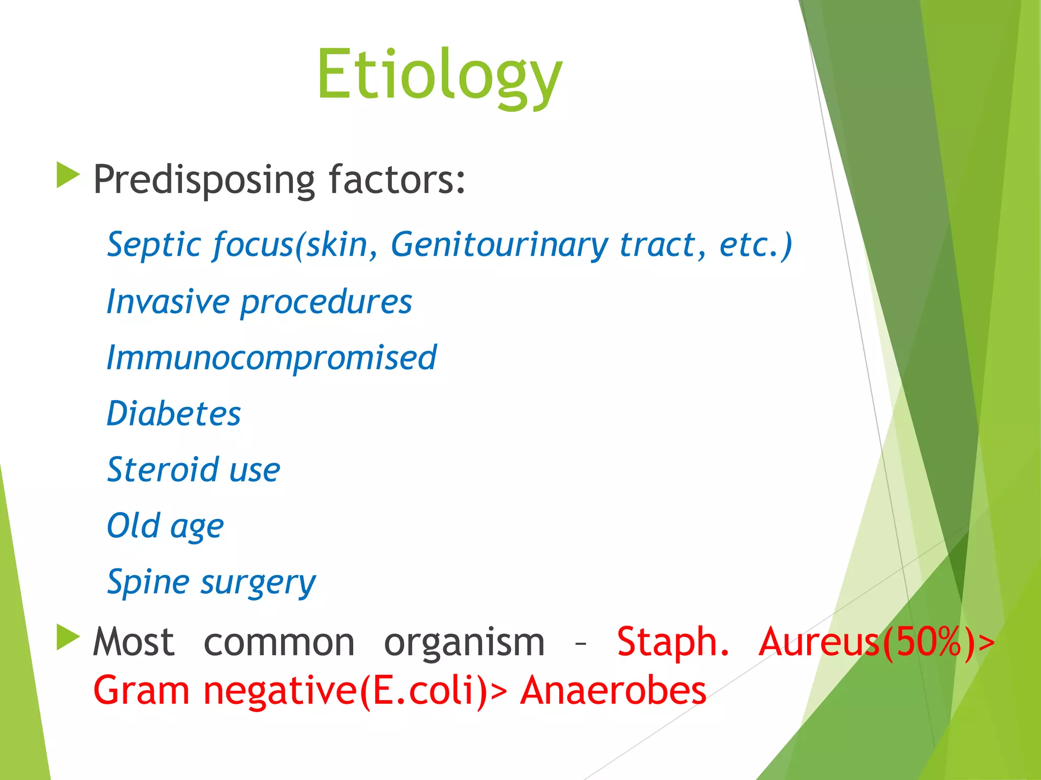 Infections of spine : Pyogenic and tuberculosis | PPT