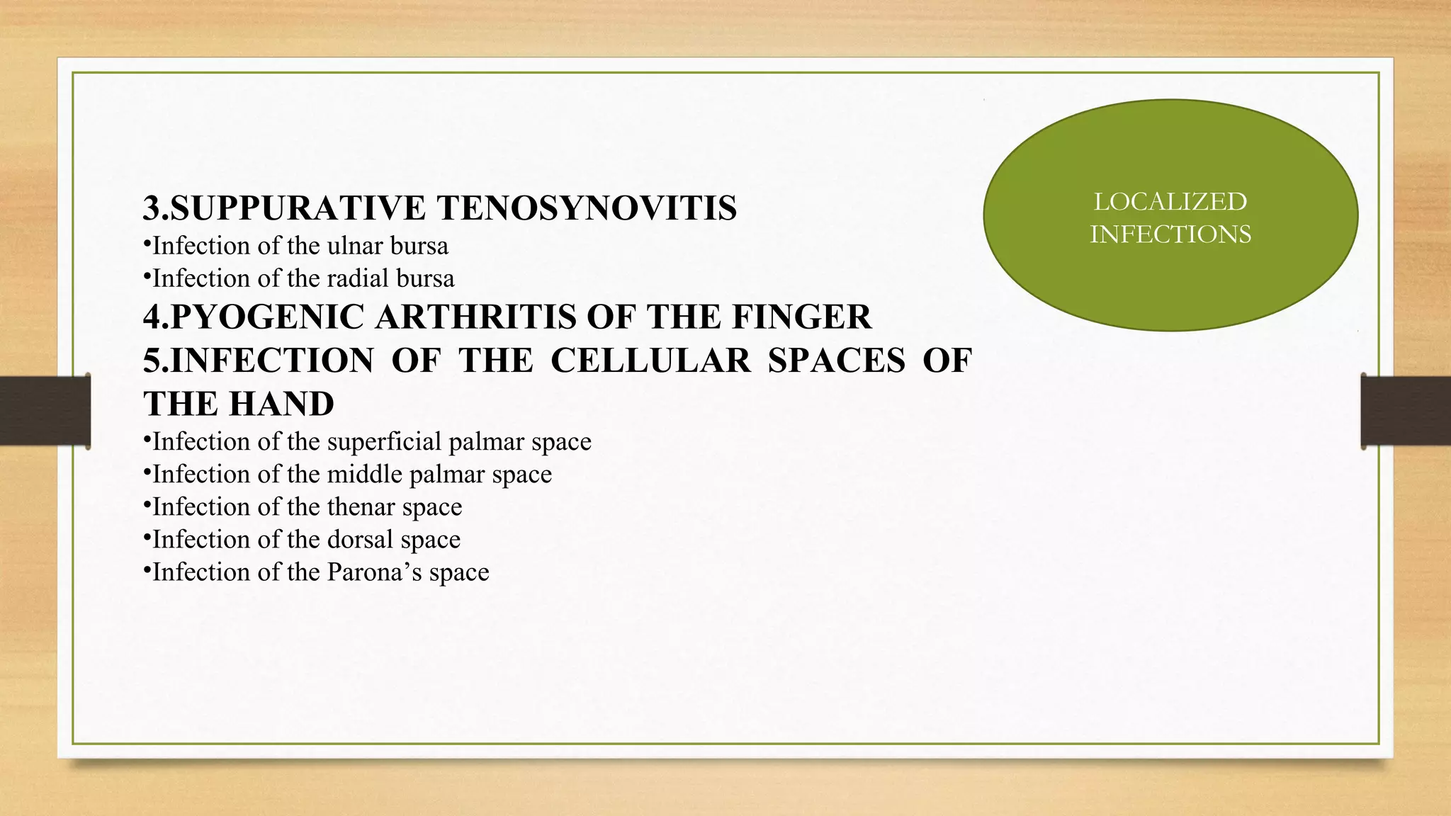 Infections of the hand | PPT