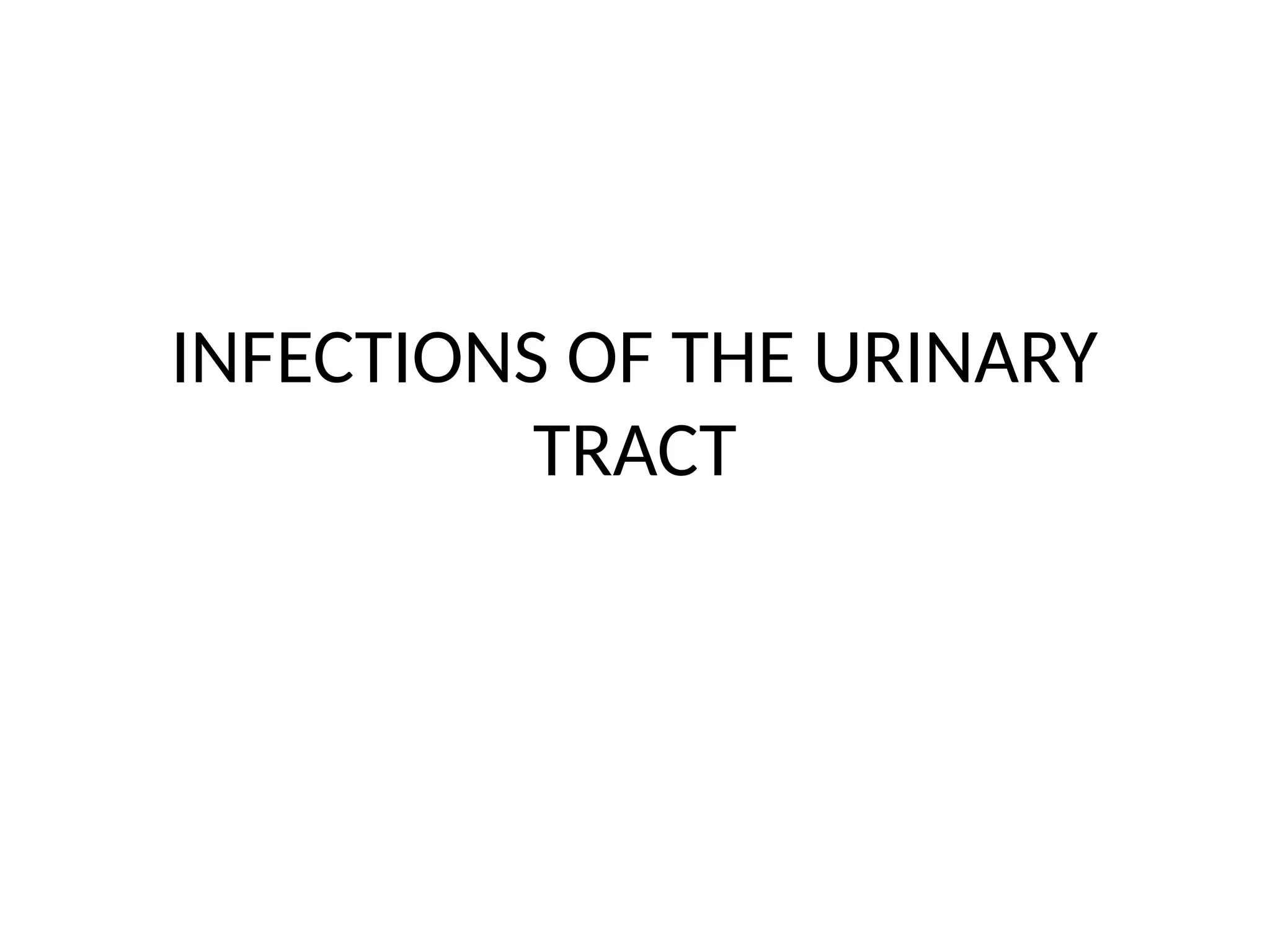 INFECTIONS OF THE URINARY TRACT from kidney to urethra | PPT