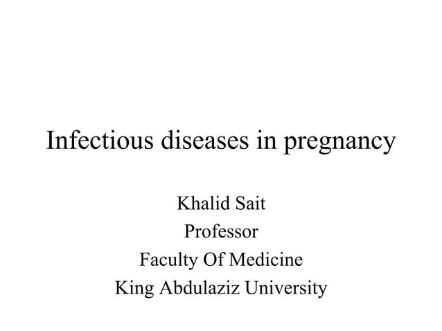 Infectious diseases in pregnancy | PDF