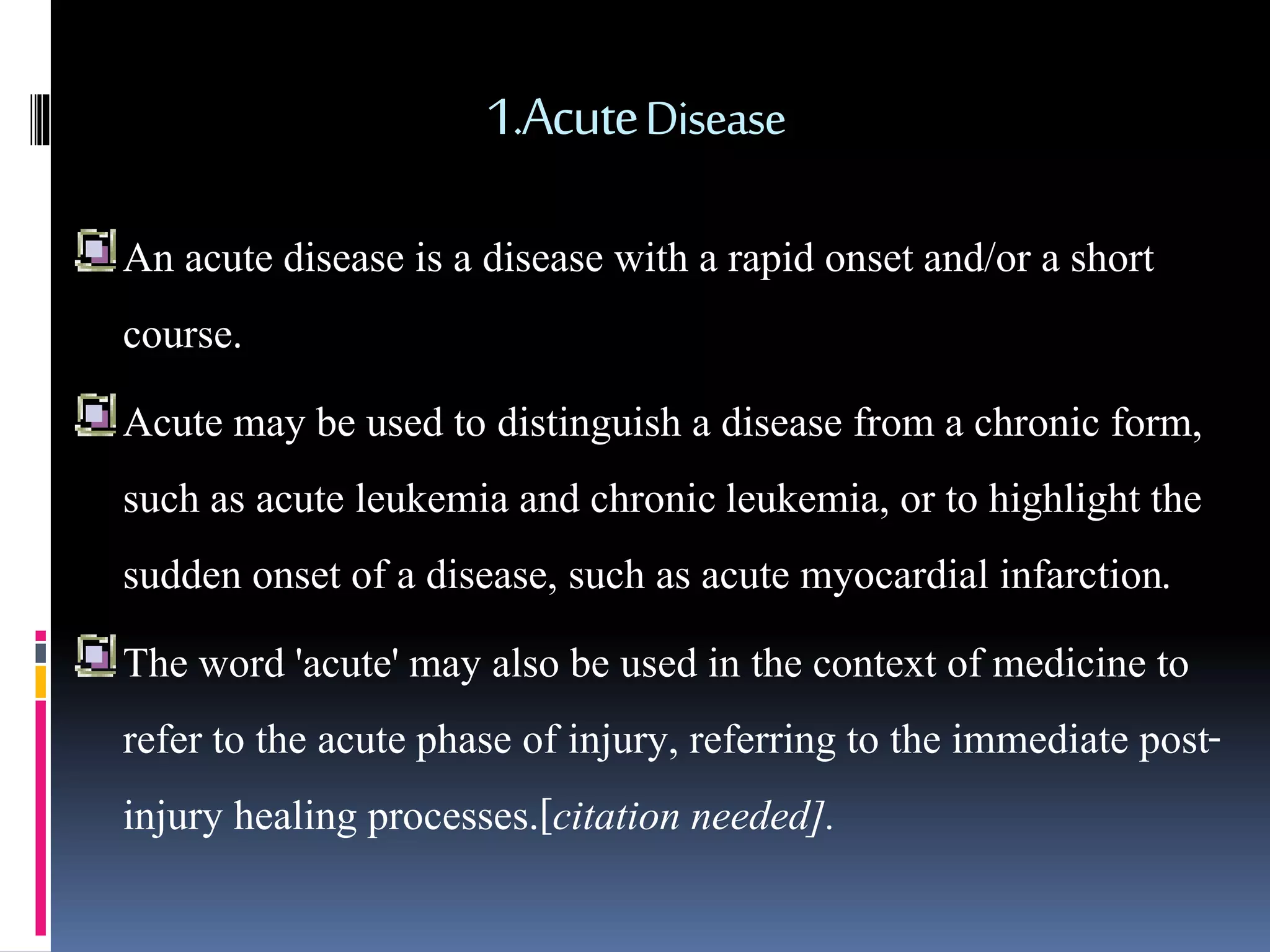 Infectious, acute, chronic diseases | PPTX