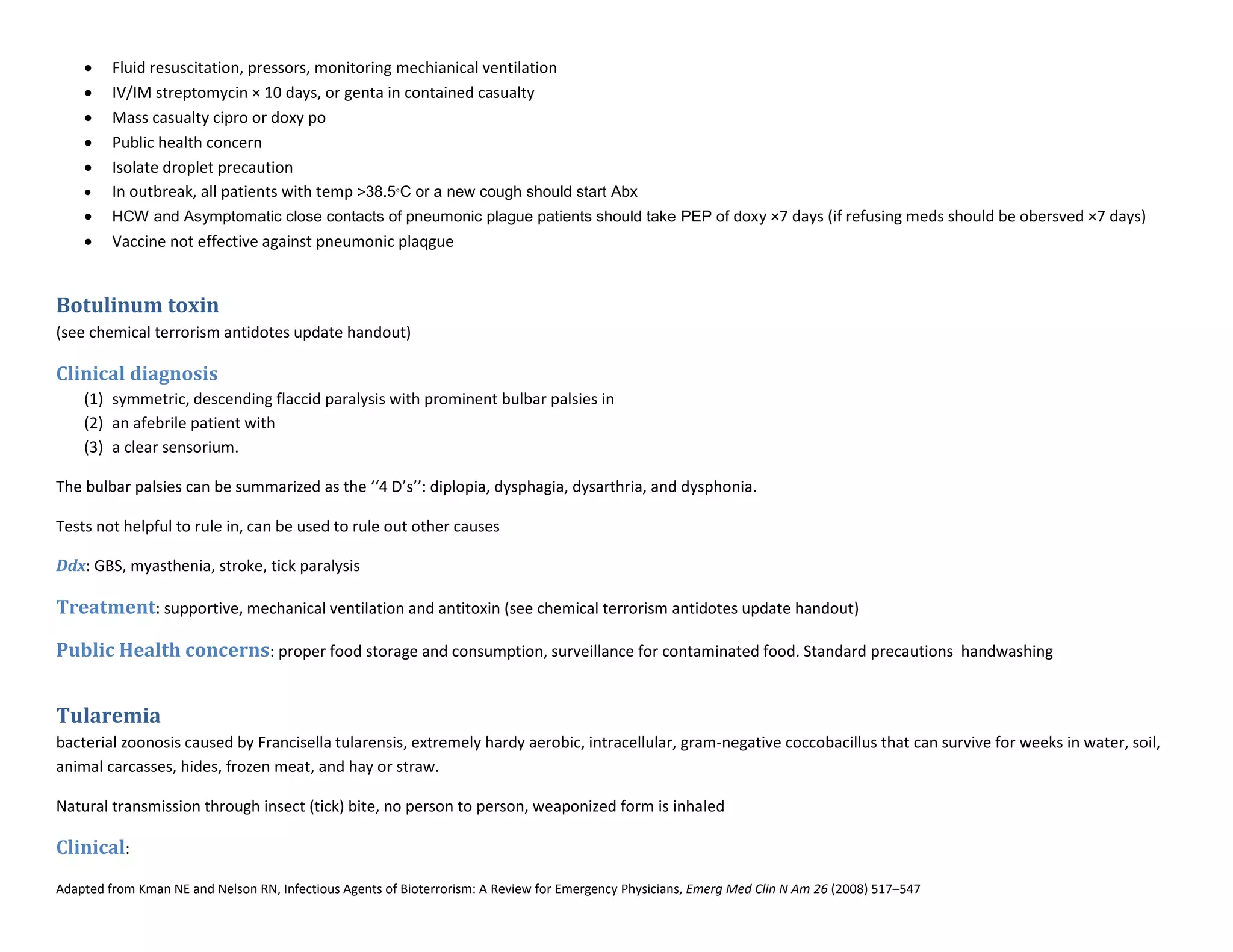 Infectious agents of bioterrorism handout | PDF | Infectious Diseases ...