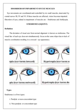 Infectious and inflammatory conditions of eyes | DOCX