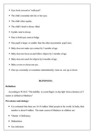 Infectious and inflammatory conditions of eyes | DOCX