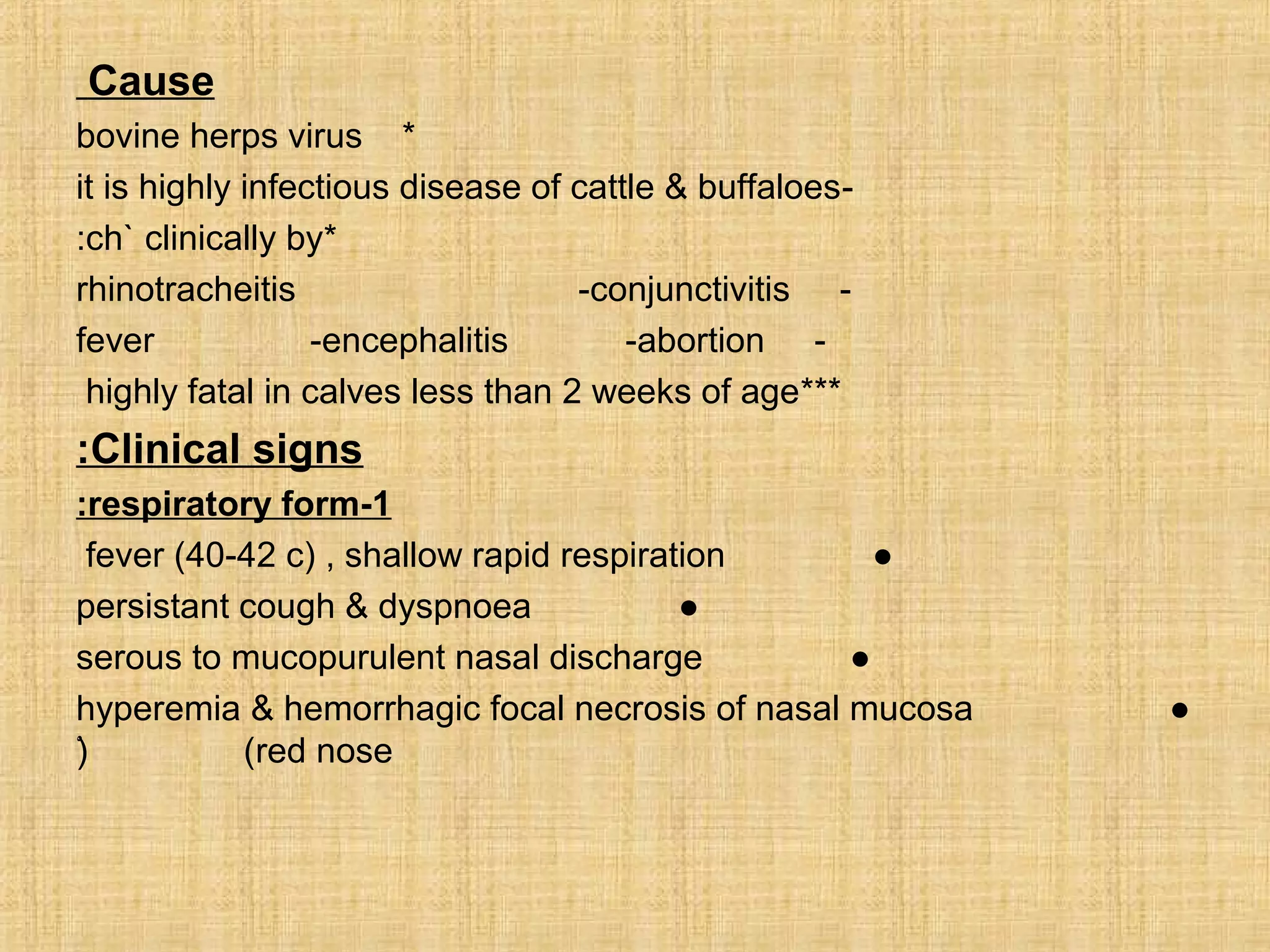 Infectious bovine rhinotracheitis | PPS