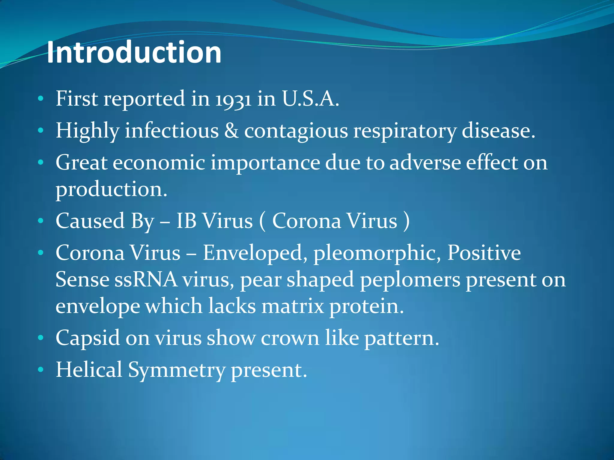 Infectious bronchitis in poultry | PPTX