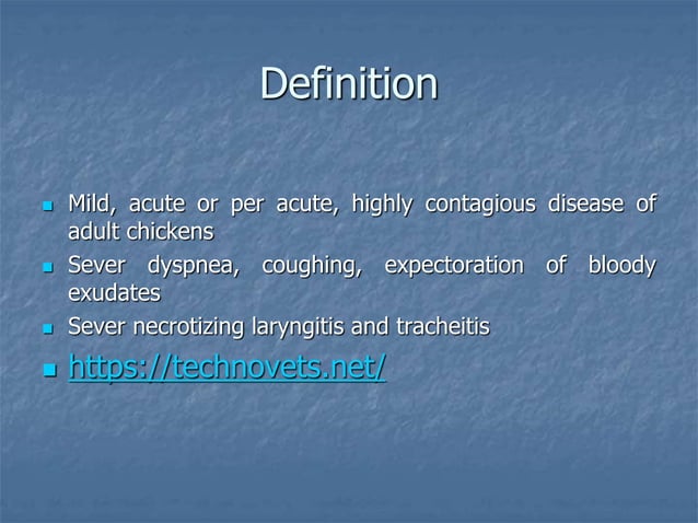 Infectious bronchitis and Infectious Laryngeo tracheitis Disease in ...