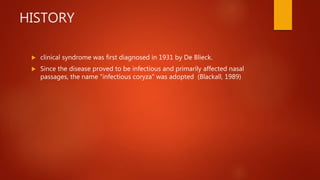 Infectious coryza/ fowl coryza | PPTX