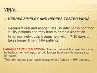 Infectious cutaneous manifestation of HIV | PPTX