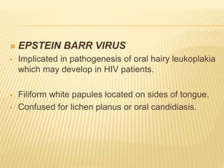 Infectious cutaneous manifestation of HIV | PPTX