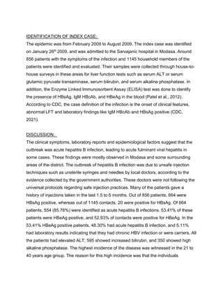 OUTBREAK REPORT: INFECTIOUS DISEASE.docx
