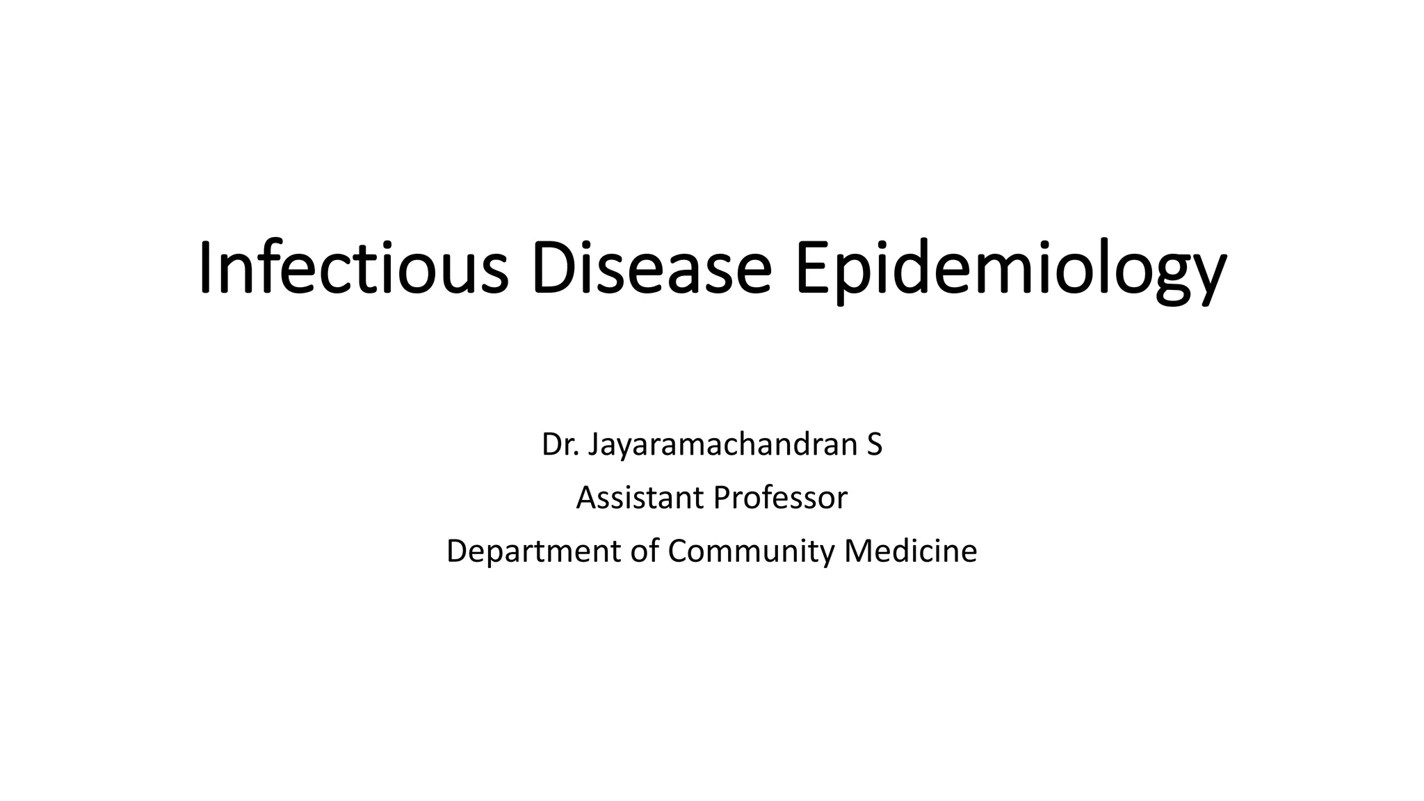 Infectious disease epidemiology | PDF