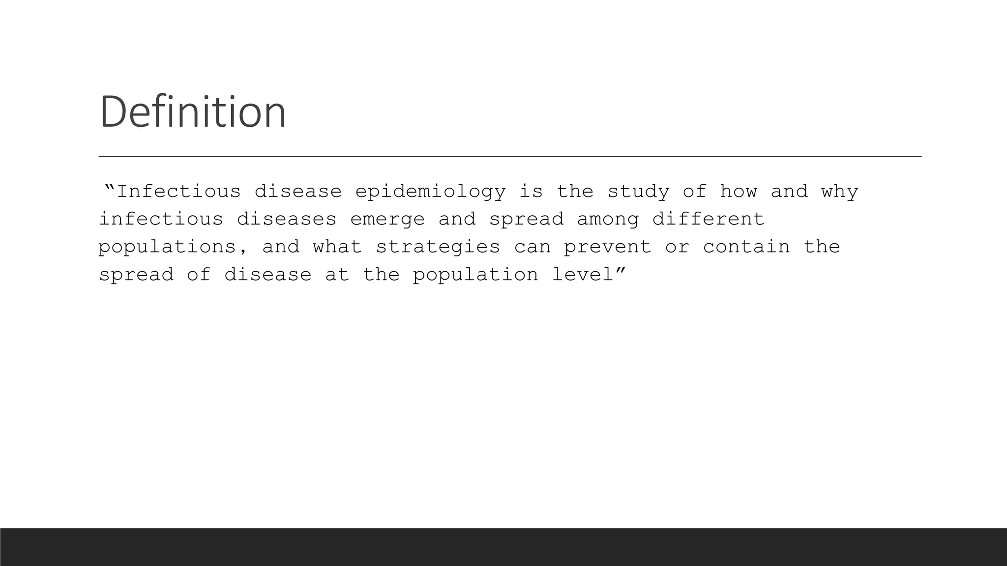 INFECTIOUS DISEASE EPIDEMIOLOGY.pptx | Infectious Diseases | Diseases ...