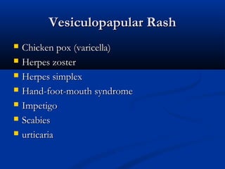 Infectious disease skin rash | PPT